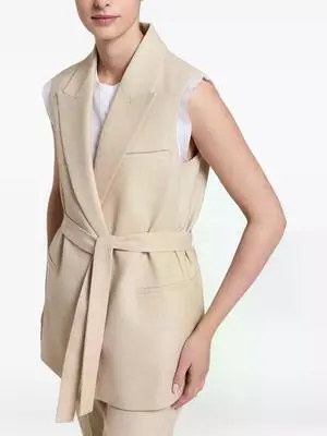 Peserico Belted Sleeveless Jacket