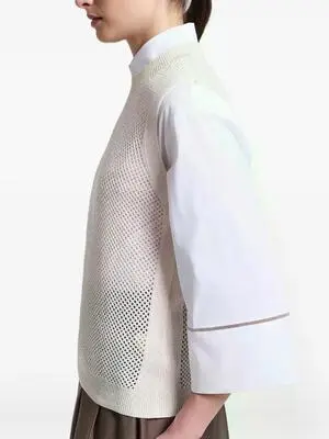 Peserico Open-knit Sleeveless Vest - Neutrals