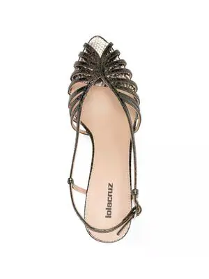 Lola Cruz Diana Strappy Leather Sandals - Grey