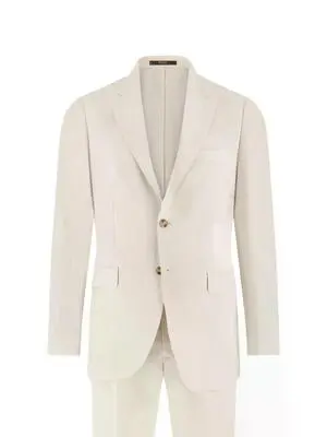 Boggi Milano Single-breasted Linen Suit - Neutrals