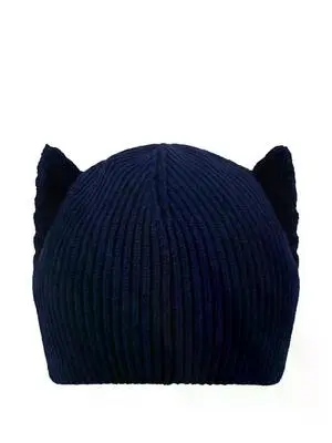 CHARLES JEFFREY Animal-ear Beanie Hat - Blue
