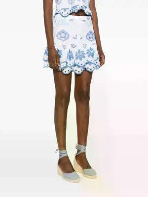 Charo Ruiz Ibiza Leora Embroidered Mini Skirt