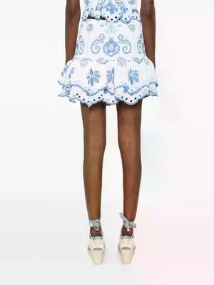 Charo Ruiz Ibiza Leora Embroidered Mini Skirt