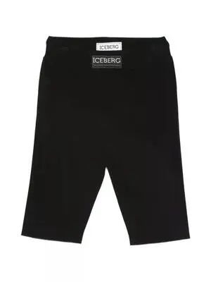 Iceberg Logo-patch Shorts - Black