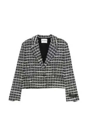 Iceberg Check Woven Cropped Jacket