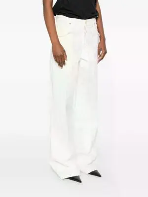 Blumarine Fringed Wide-leg Jeans