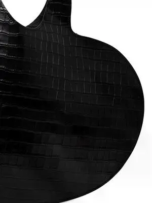 Coperni Crocodile-effect Heart Tote Bag