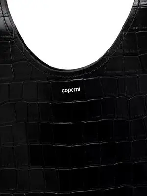 Coperni Crocodile-effect Heart Tote Bag
