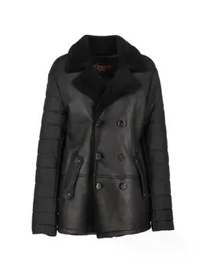TOD'S Collared Quilted-sleeve Coat