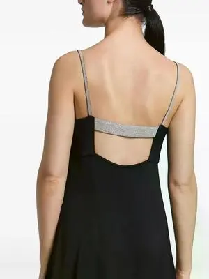 Peserico Lurex-detail Open-back Midi Dress