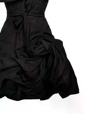 Magda Butrym Draped Shawl-collar Midi Dress - Black