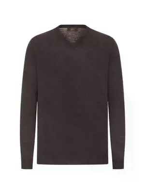 ZANONE V-neck Sweater - Brown
