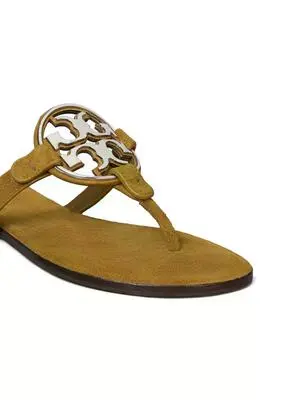 Tory Burch Suede Metal Miller Sandals - Green