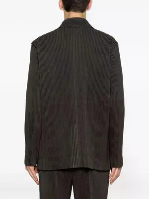 Issey Miyake Pleated Single-breasted Blazer - Green