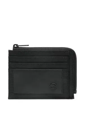 PIQUADRO Logo Plaque Wallet - Black