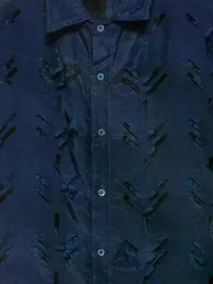 JUNTAE KIM Layered Laser Slash Shirt