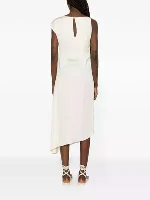Peserico Embellished Draped Dress - Neutrals