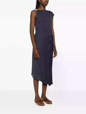 Peserico Embellished Draped Dress - Blue