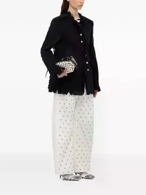 MSGM Buttoned Jacket With Fringe