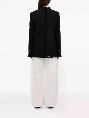 MSGM Buttoned Jacket With Fringe