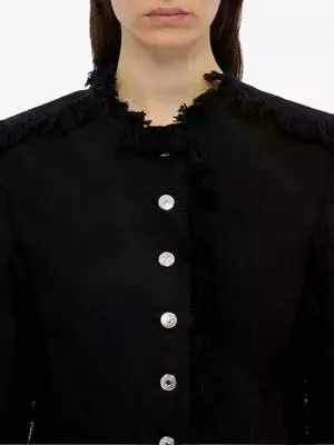 MSGM Buttoned Jacket With Fringe
