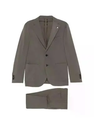 LUIGI BIANCHI MANTOVA Buttoned Tailored Suit - Grey