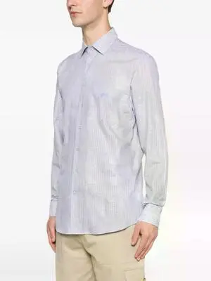 Etro Paisley-print Striped Shirt - Blue
