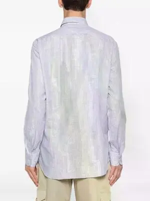 Etro Paisley-print Striped Shirt - Blue