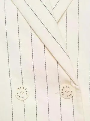 Sandro Striped Double-breasted Blazer - Neutrals