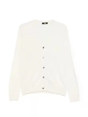 Alpha Studio Button V-neck Cardigan - Neutrals