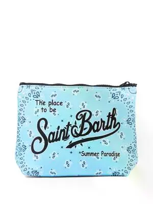 MC2 SAINT BARTH Bandana-print Pouch - Blue