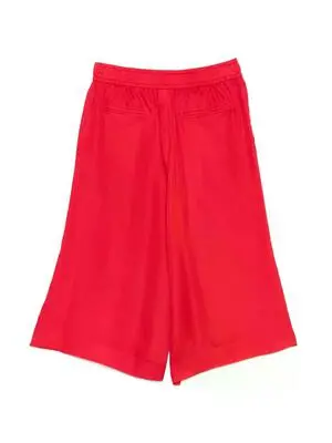 MERCI Drawstring Cropped Trousers - Red