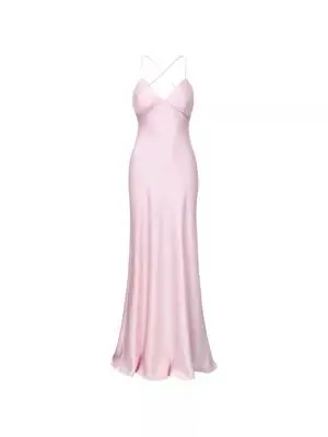 IL VOLO Isla Cross-back Satin Dress - Pink