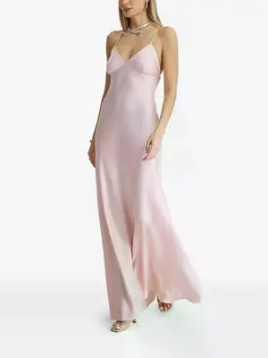 IL VOLO Isla Cross-back Satin Dress - Pink
