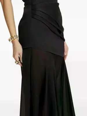 IL VOLO Aeris One-shoulder Draped Dress - Black