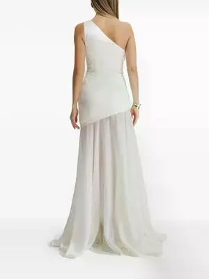 IL VOLO Aeris One-shoulder Draped Dress - White