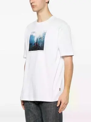 BOSS Cotton-jersey T-shirt With Printed Artwork