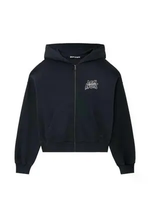 Palm Angels Graphic Zipped Hoody - Grey