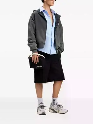 Palm Angels Graphic Zipped Hoody - Grey
