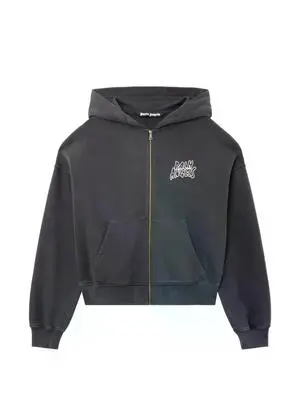 Palm Angels Graphic Zipped Hoody - Grey