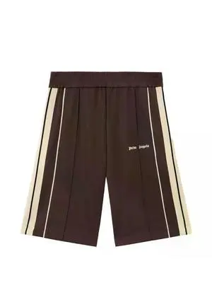 Palm Angels Logo-stripe Track Shorts - Brown