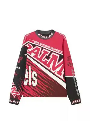 Palm Angels Graphic Long-sleeve T-shirt - Red