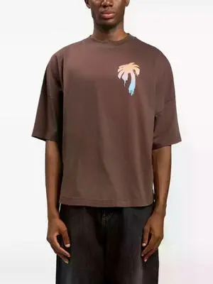 Palm Angels Palm Graphic Oversized T-shirt - Brown