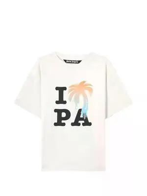 Palm Angels Front Graphic T-shirt - Neutrals