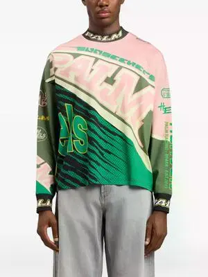 Palm Angels Long Sleeve Graphic T-shirt - Pink