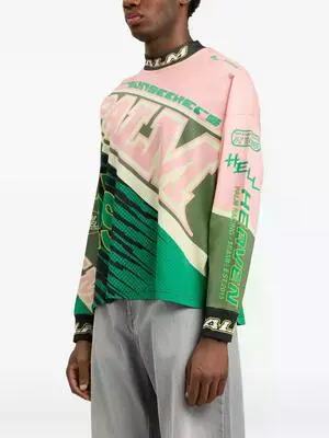 Palm Angels Long Sleeve Graphic T-shirt - Pink