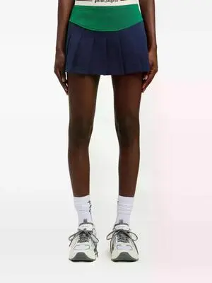 Palm Angels Logo Pleated Mini Skirt