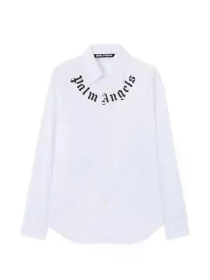 Palm Angels Logo-print Long-sleeve Shirt