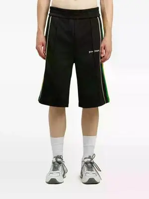 Palm Angels Logo Striped Shorts