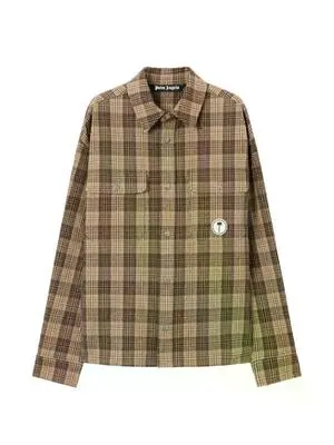 Palm Angels Logo-patch Checked-pattern Shirt